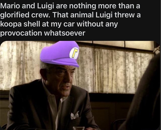 Mario and Luigi are nothing more than a glorified crew. That animal ...