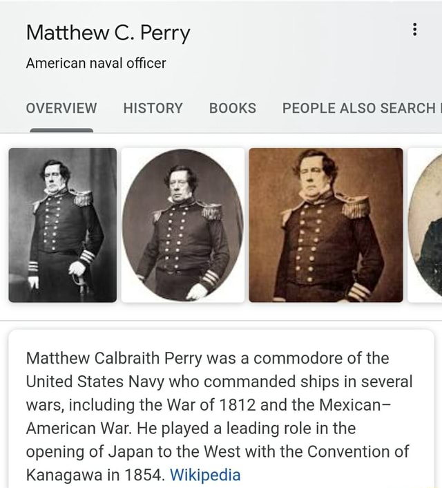 Matthew C. Perry American naval officer OVERVIEW HISTORY BOOKS PEOPLE ...
