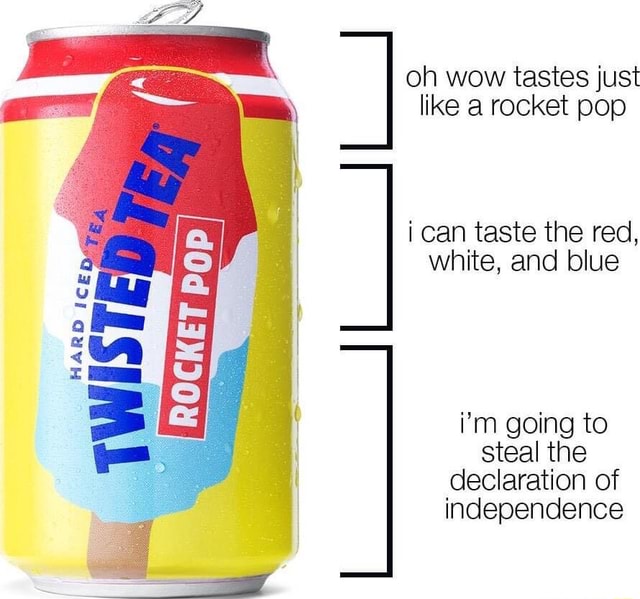 I oh wow tastes just like a rocket pop i can taste the red, white, and ...