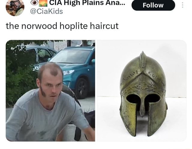 CIA Eollow the norwood hoplite haircut - iFunny
