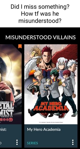 Did I miss something? How tf was he misunderstood? MISUNDERSTOOD ...