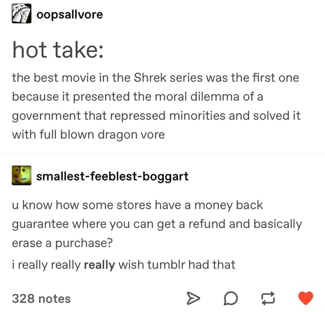 The best movie in the Shrek series was the ﬁrst one because it ...