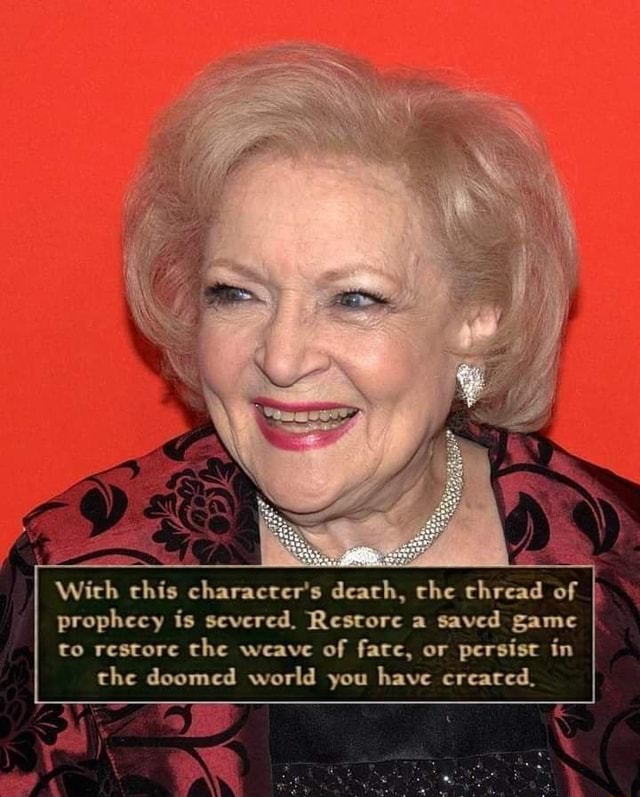 Wich chis character's death, the thread of prophecy is severed. Restore ...