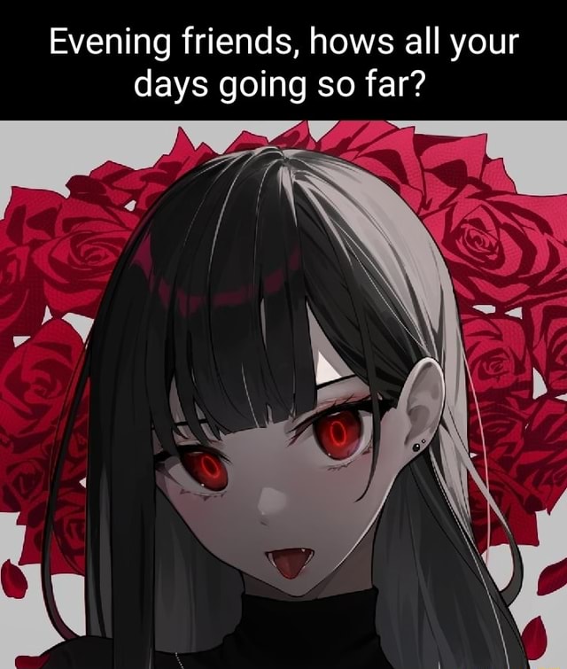 Evening friends, hows all your days going so far? - iFunny