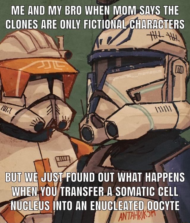 ME AND MY BRO WHEN MOM SAYS THE CLONES ARE ONLY FICTIONAL CHARACTERS ...