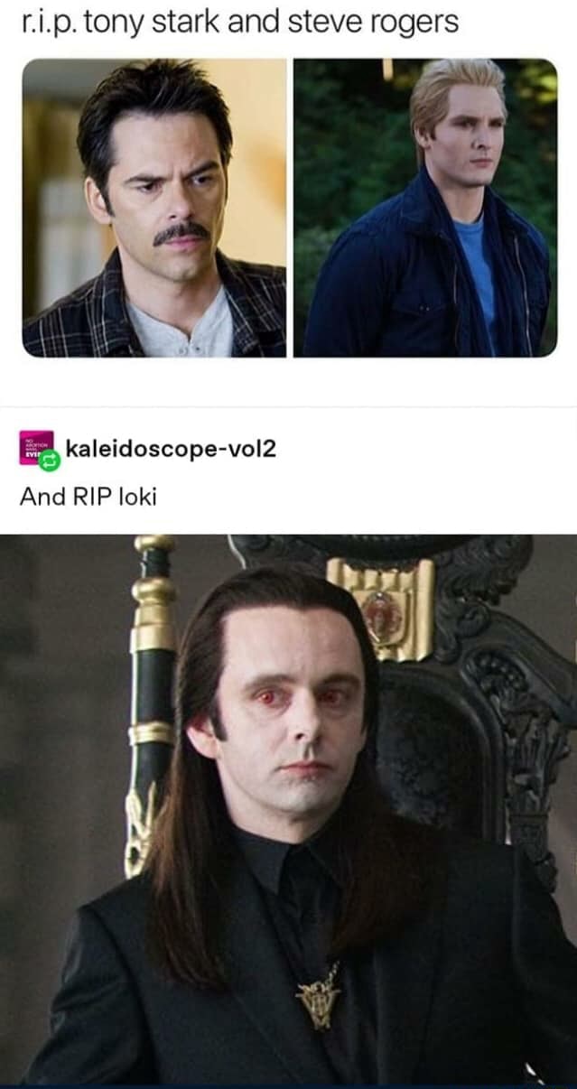R.i.p. tony stark and steve rogers % kaleidoscope-volz And RIP loki - )