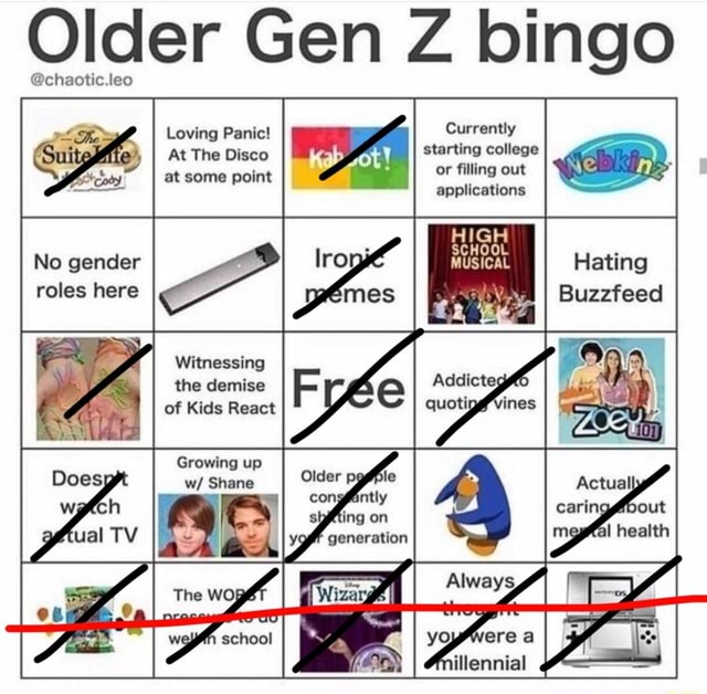 Older Gen Z bingo demise Witnessing the - iFunny