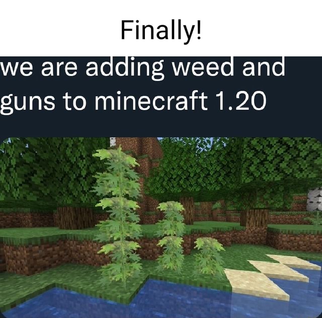 Finally We Are Adding Weed And Suns To Minecrarft 1 20 Ifunny