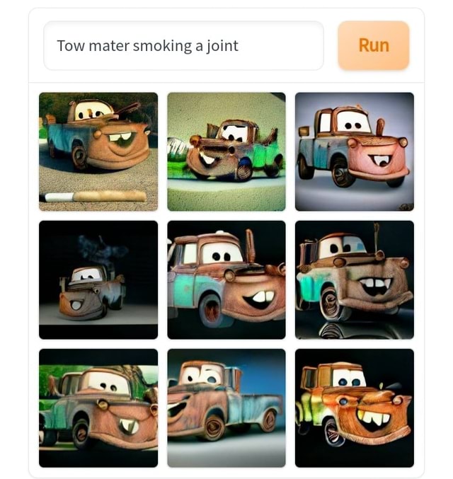 Run Tow mater smoking a joint - America’s best pics and videos