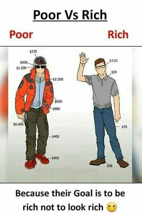 Poor Vs Rich Poor Rich Because their Goal is to be rich nat ta lank ...