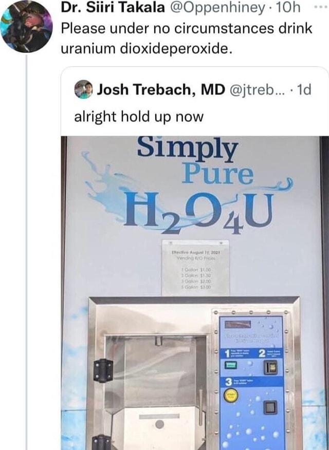 Dr. Siiri Takala @Oppenhiney Please under no circumstances drink ...