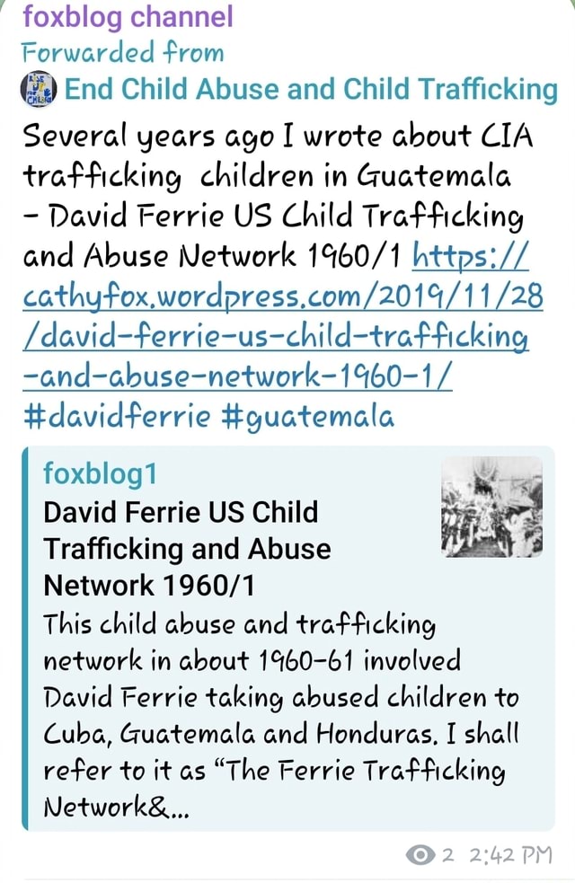 Foxblog channel Forwarded from End Child Abuse and Child Trafficking ...