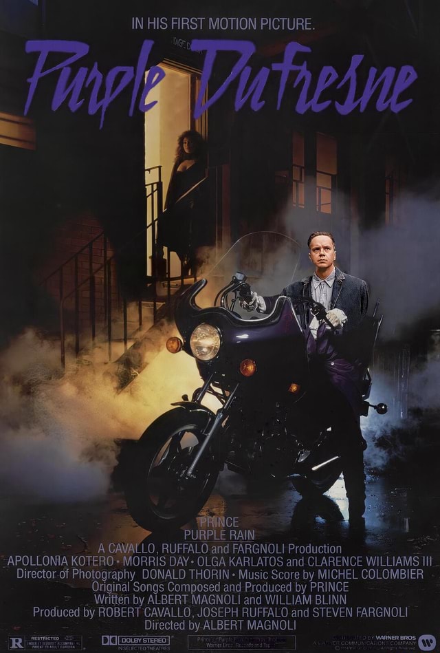 IN HIS FIRST MOTION PICTURE. PURPLE RAIN A CAVALLO, RUFFALO and ...