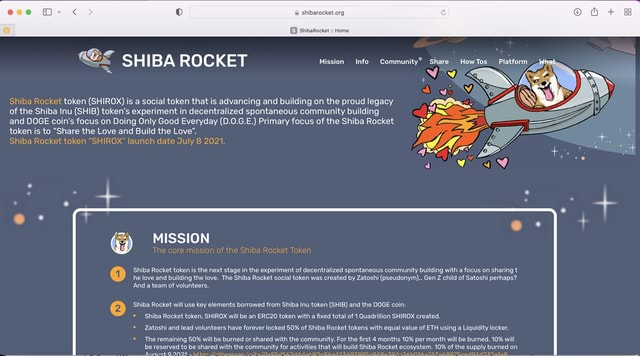 Shiba Rocket Project web page describing Mission and Vision ...