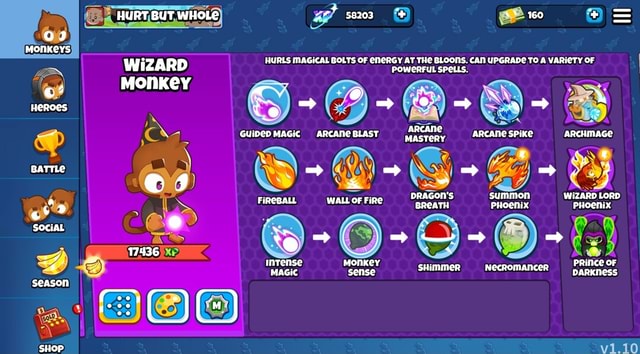 Ww $8203 = HURLS MAGICAL BOLTS OF ENERGY AT THe BLOONS. CAN UPGRADE TO ...