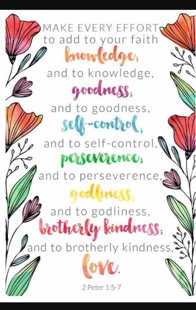 MAKE EVERY EFFORT to add to your faith RYO yled ey and to knowledge ...