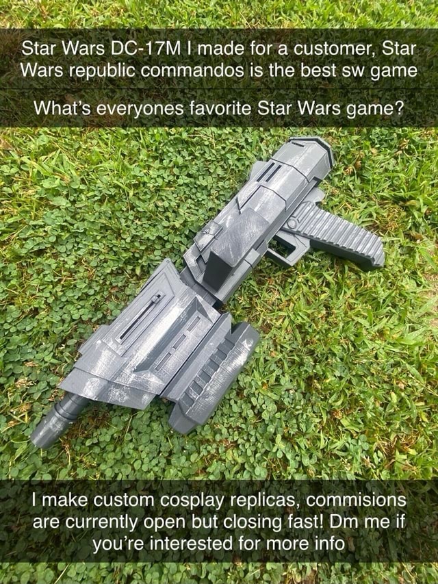 Star Wars DC-17M I made for a customer, Star Wars republic commandos is ...