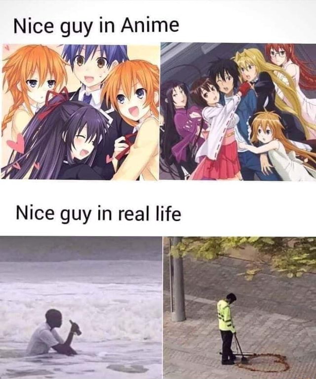 Nice guy in Anime Nice guy in real life - iFunny