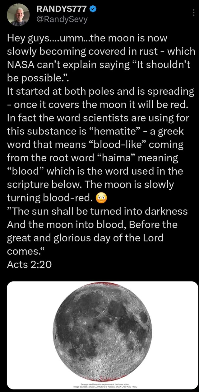 RANDYS777 ad @RandySevy Hey guys....umm...the moon is now slowly ...