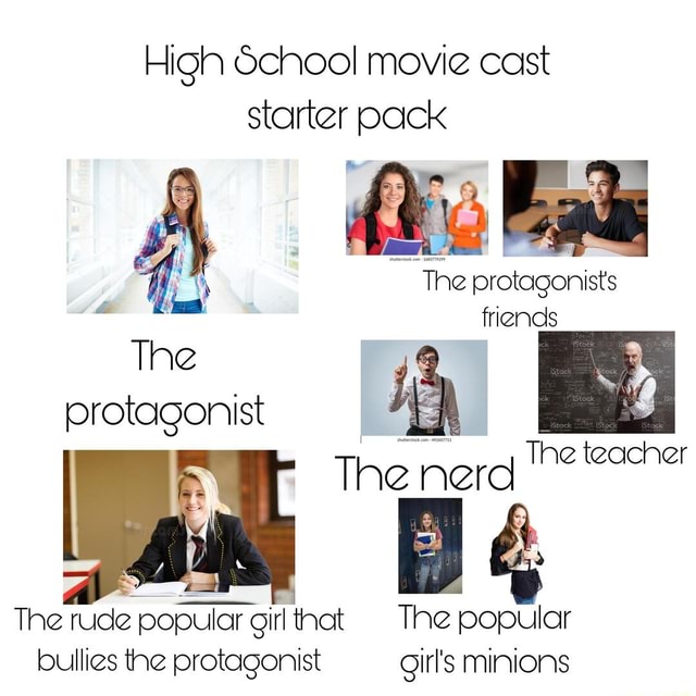 High School movie cast starter pack The protagonists friends The ...