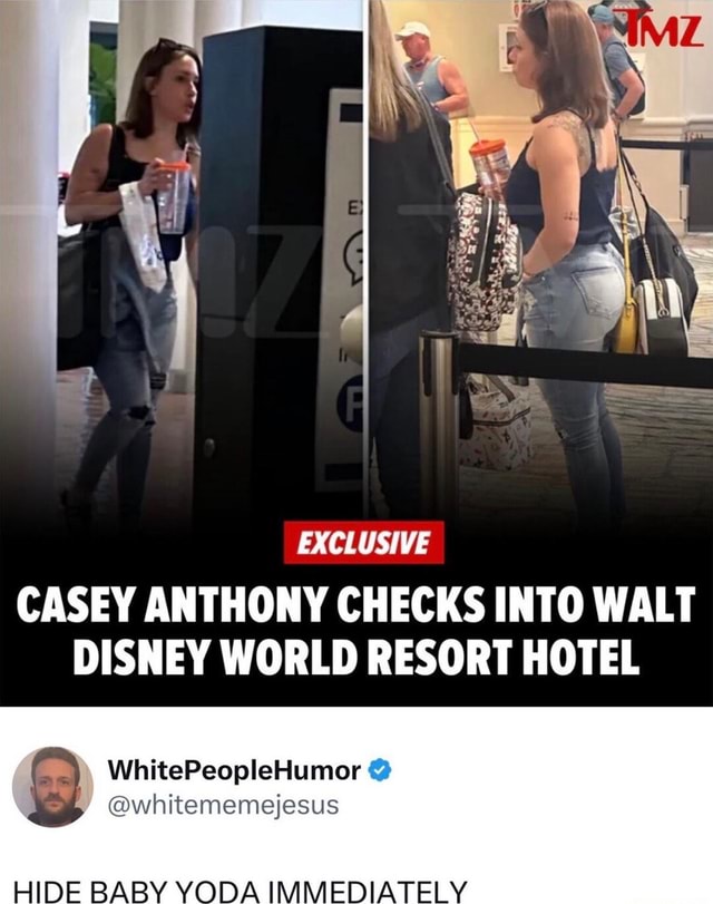 EXCLUSIVE CASEY ANTHONY CHECKS INTO WALT DISNEY WORLD RESORT HOTEL ...