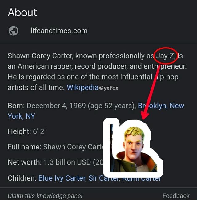 About Shawn Corey Carter, known professionally as Jay-Z, is an American ...