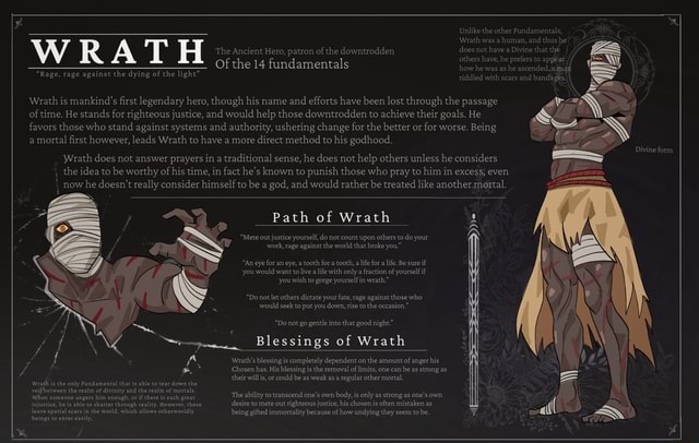 W R A I H 'The Of Ancient Hero, patron of the downtrodden echave Div ...