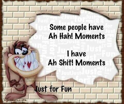 Some people have Ah Hah! Moments have Ah Shit! Moments - America’s best ...