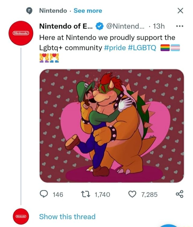 @ Nintendo See more Nintendo of E... @ @Nintend... Here at Nintendo we ...