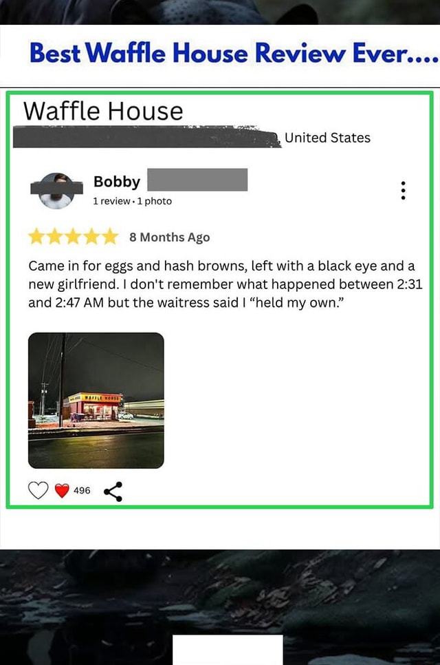 Best Waffle House Review Ever.... I Waffle House United States Bobby ...