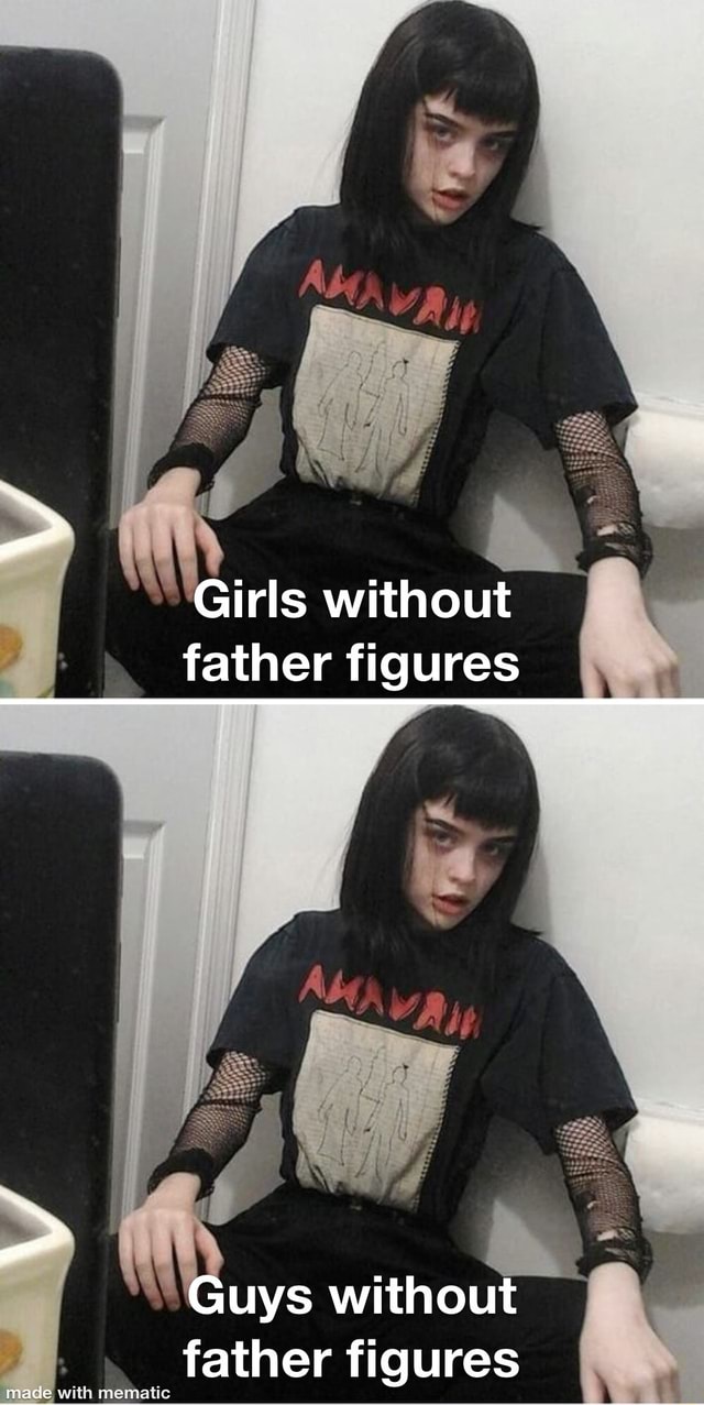 Girls without father figures I, Guys without with father figures with ...