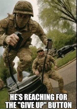 HE'S REACHING FOR THE "GIVE UP" BUTTON - iFunny