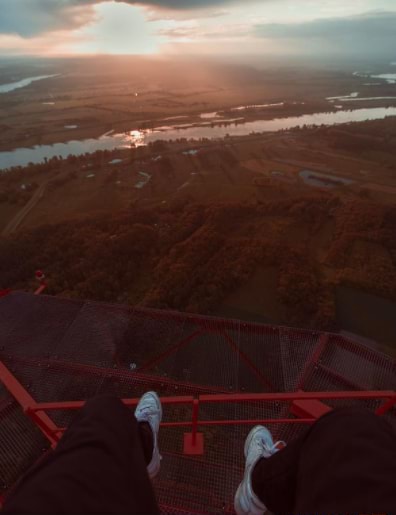 344 meters tall tower in germany #2021 #latticeclimbing #sunset #germany #awesome - iFunny