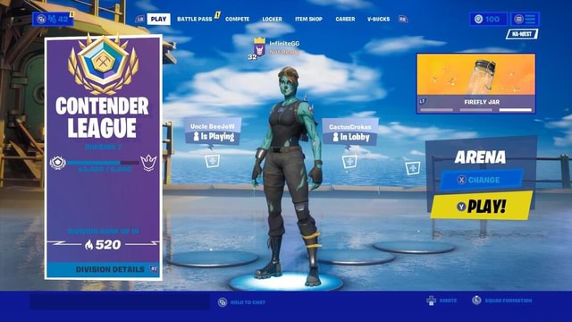 CONTENDER LEAGUE BATTLE PASS COMPETE LO KER ITEM SHOP CAREER V-BUCKS RB ...