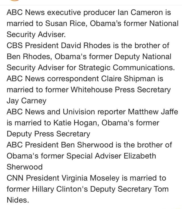 ABC News executive producer Ian Cameron is married to Susan Rice, Obama ...