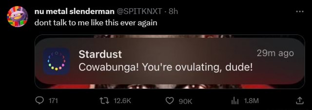 Nu metal slenderman @SPITKNXT dont talk to me like this ever again ago Cowabunga! You're ...