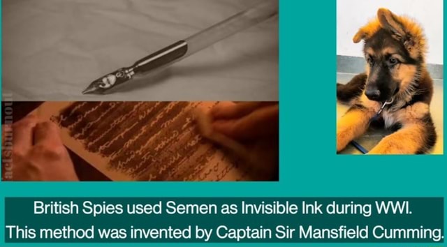 British Spies used Semen as Invisible Ink during WWI. This method was ...