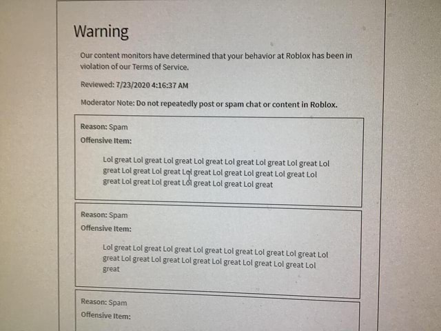 Warning Our content monitors have determined that your behavior at ...