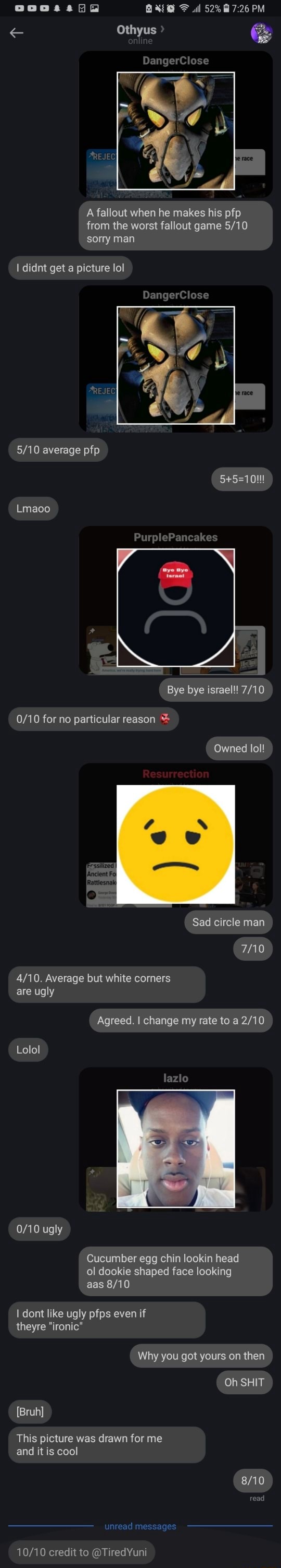 A fallout when he makes his pfp from the worst fallout game 5/10 sorry ...