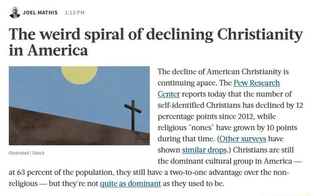 The weird spiral of declining Christianity in America The decline of ...