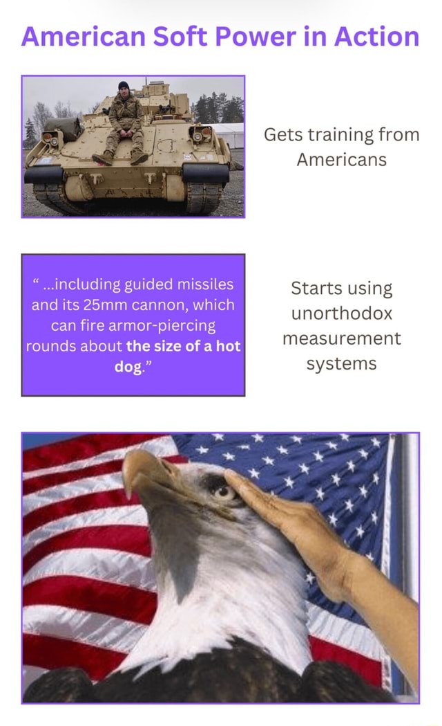 American Soft Power in Action .including guided missiles Gets training ...
