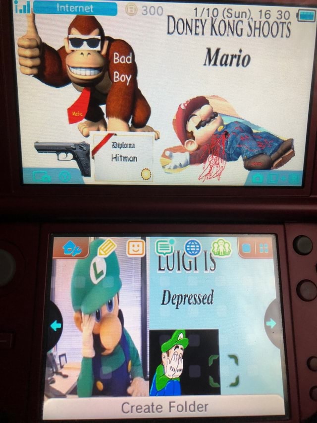 3DS modding is beautiful - DONEY KONG SHOOTS Mario Hitman LUIGI IS ...