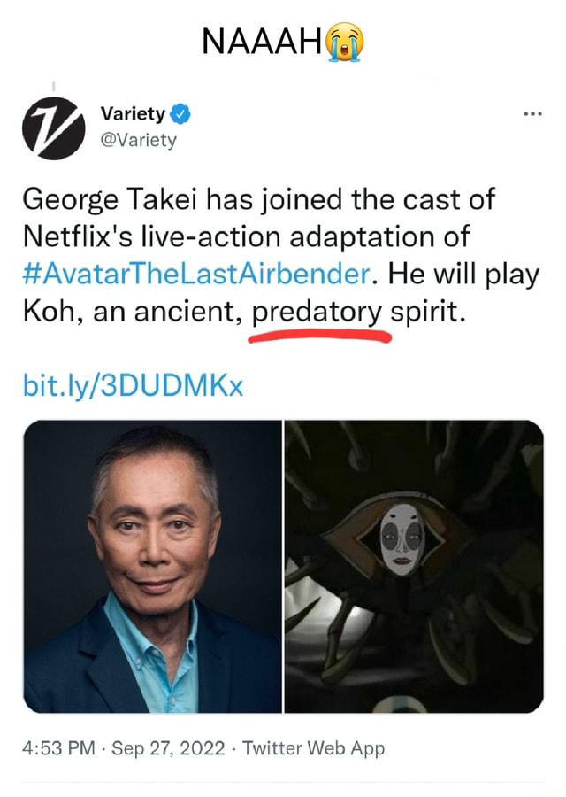 Variety @Variety George Takei has joined the cast of Netflix's live ...