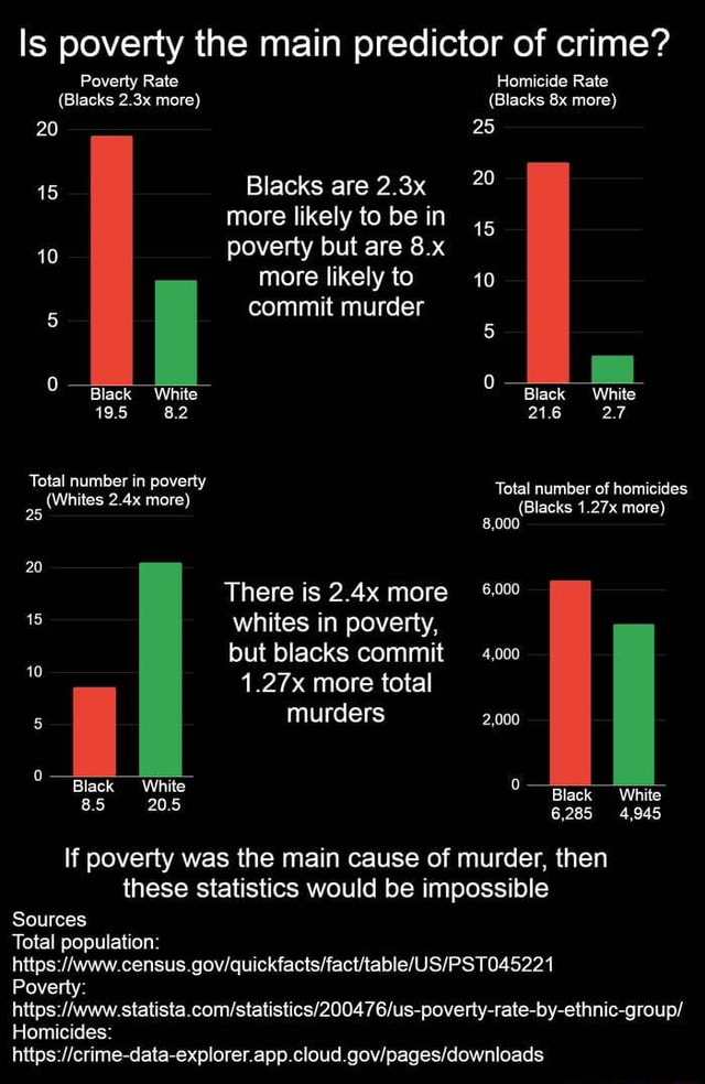 Is poverty the main predictor of crime? Poverty Rate (Blacks 2.3x more ...