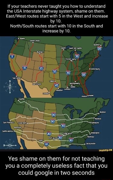 If your teachers never taught you how to understand the USA Interstate ...