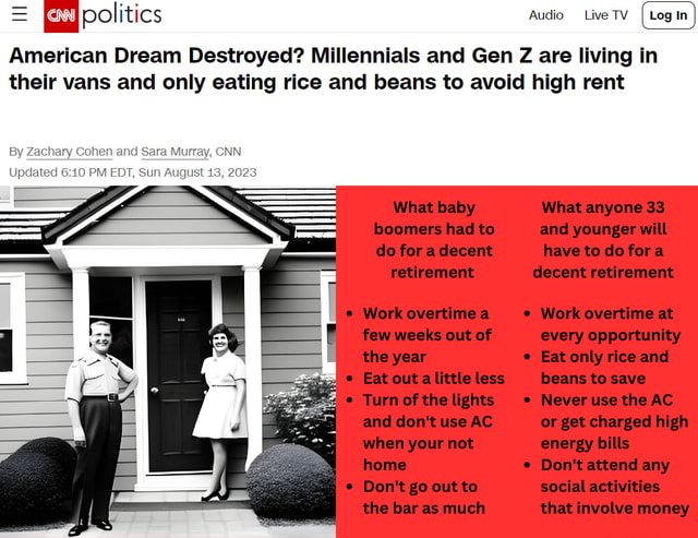 = politics Audio Live TV American Dream Destroyed? Millennials and Gen ...