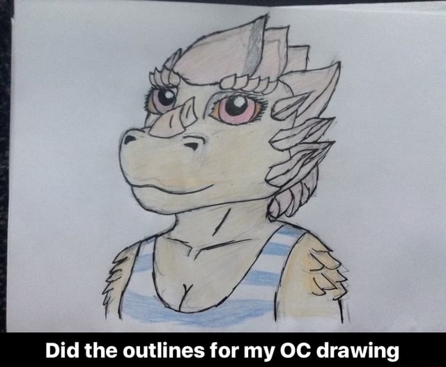 Did the outlines for my OC drawing - Did the outlines for my OC drawing - )
