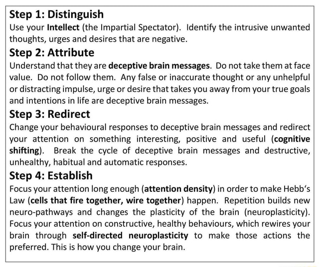 Step 1: Distinguish Use your Intellect (the Impartial Spectator ...