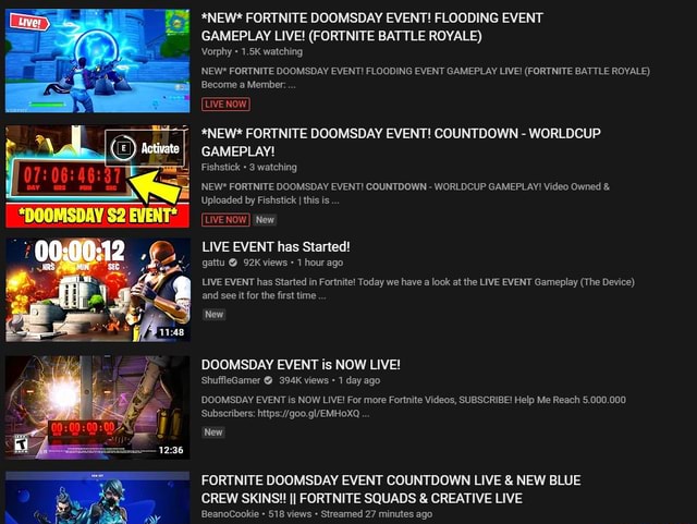 *NEW* FORTNITE DOOMSDAY EVENT! FLOODING EVENT GAMEPLAY LIVE! (FORTNITE ...