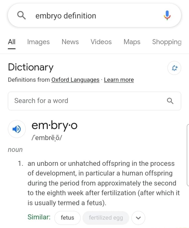 Embryo definition All Images News Videos Maps Dictionary Definitions ...